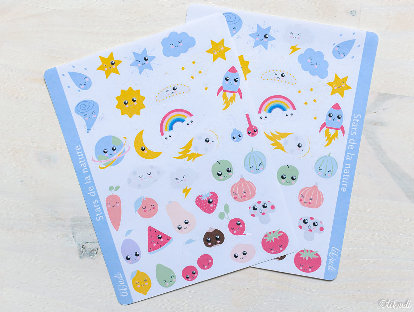 Les stickers en papier recyclé et recyclable | tiDudi